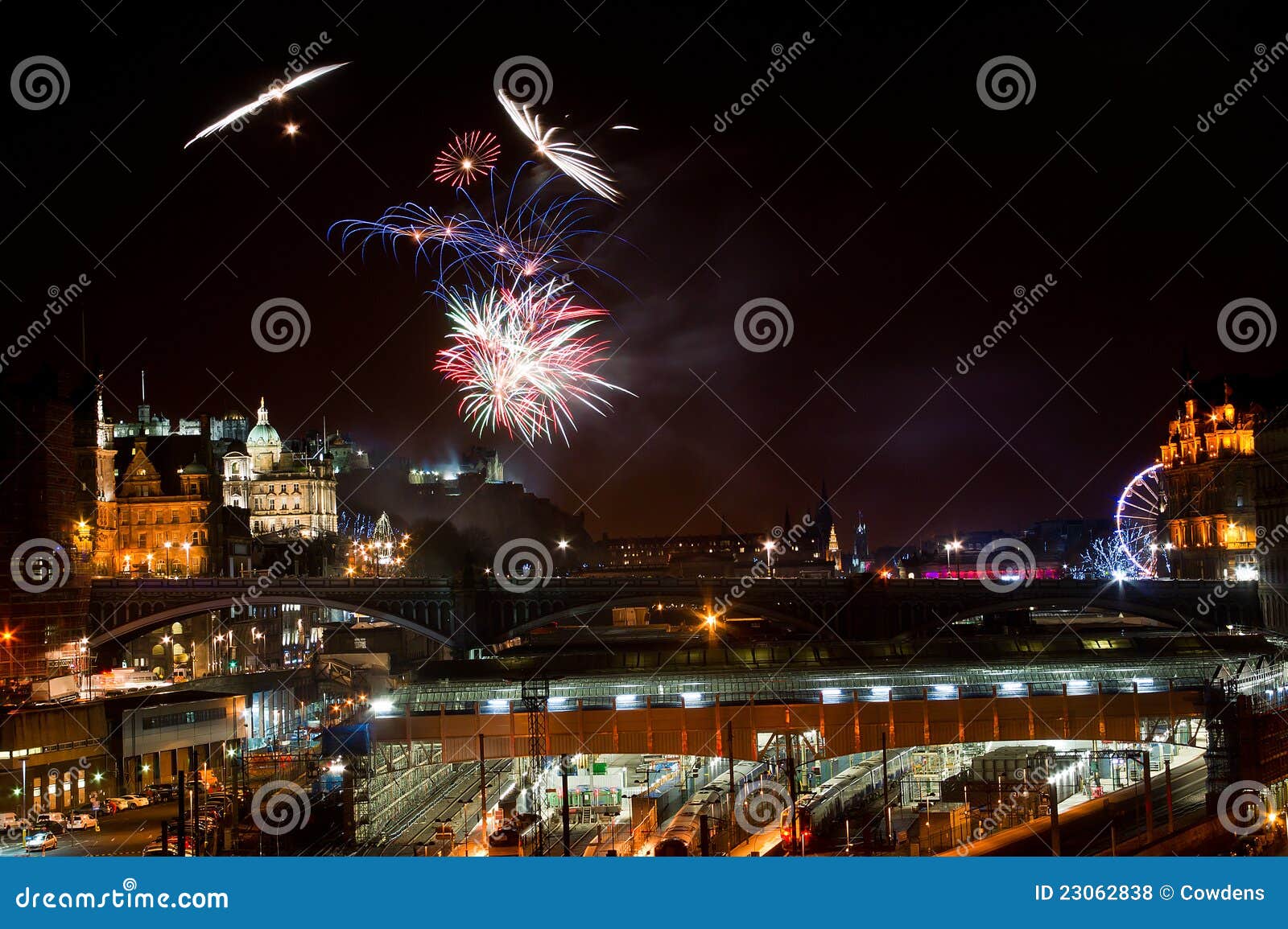 Edinburgh Castle Fireworks stock photo. Image of station - 23062838