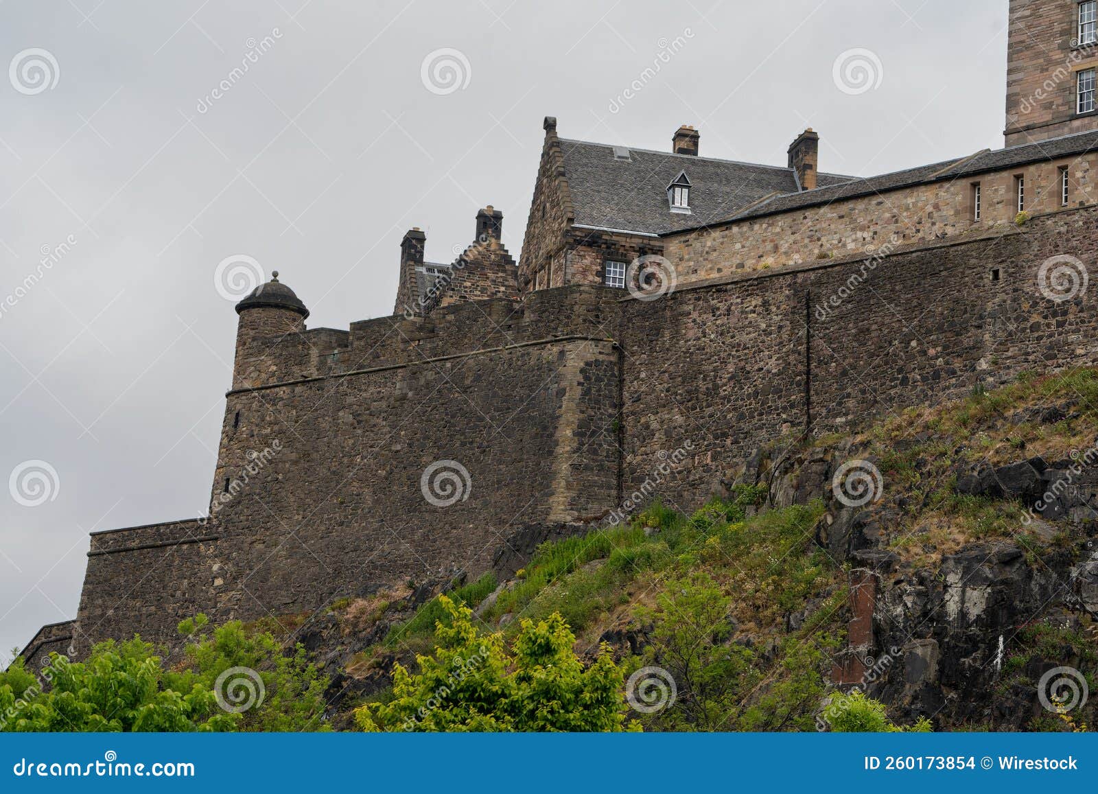 Edinburgh Castle High Walls Stock Photo - Image of tourism, summer ...