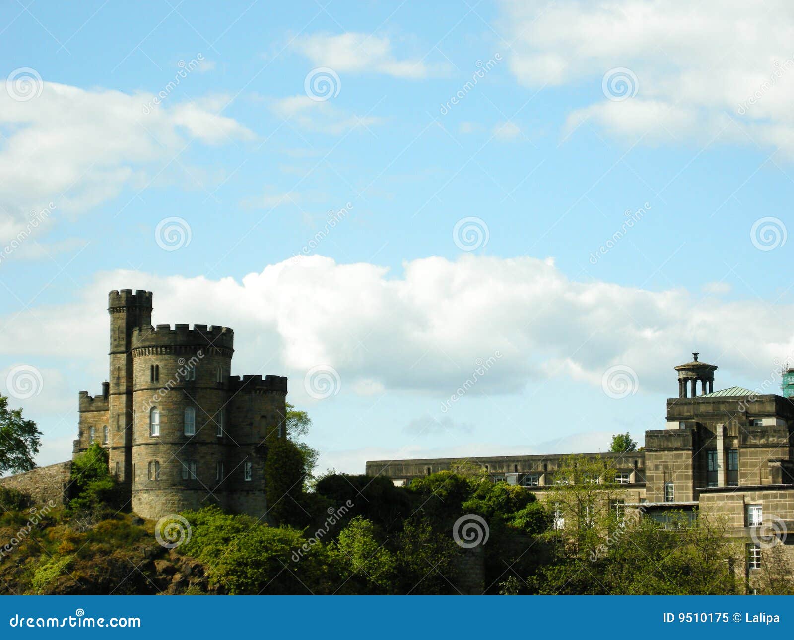 Edinburgh Castle Landscape stock image. Image of clouds - 9510175