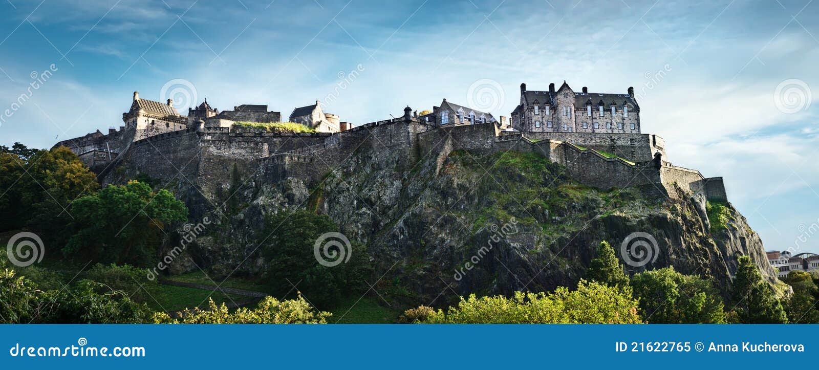 Edinburgh castle panorama stock image. Image of exterior - 21622765