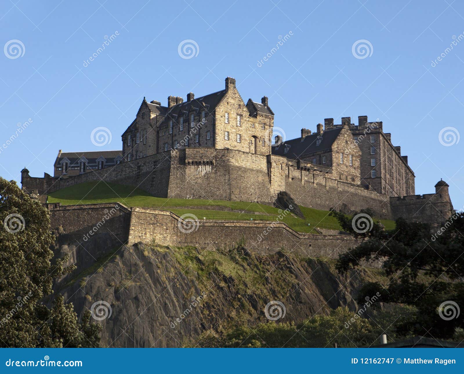 Edinburgh Castle and Ramparts Stock Image - Image of scotland, military ...