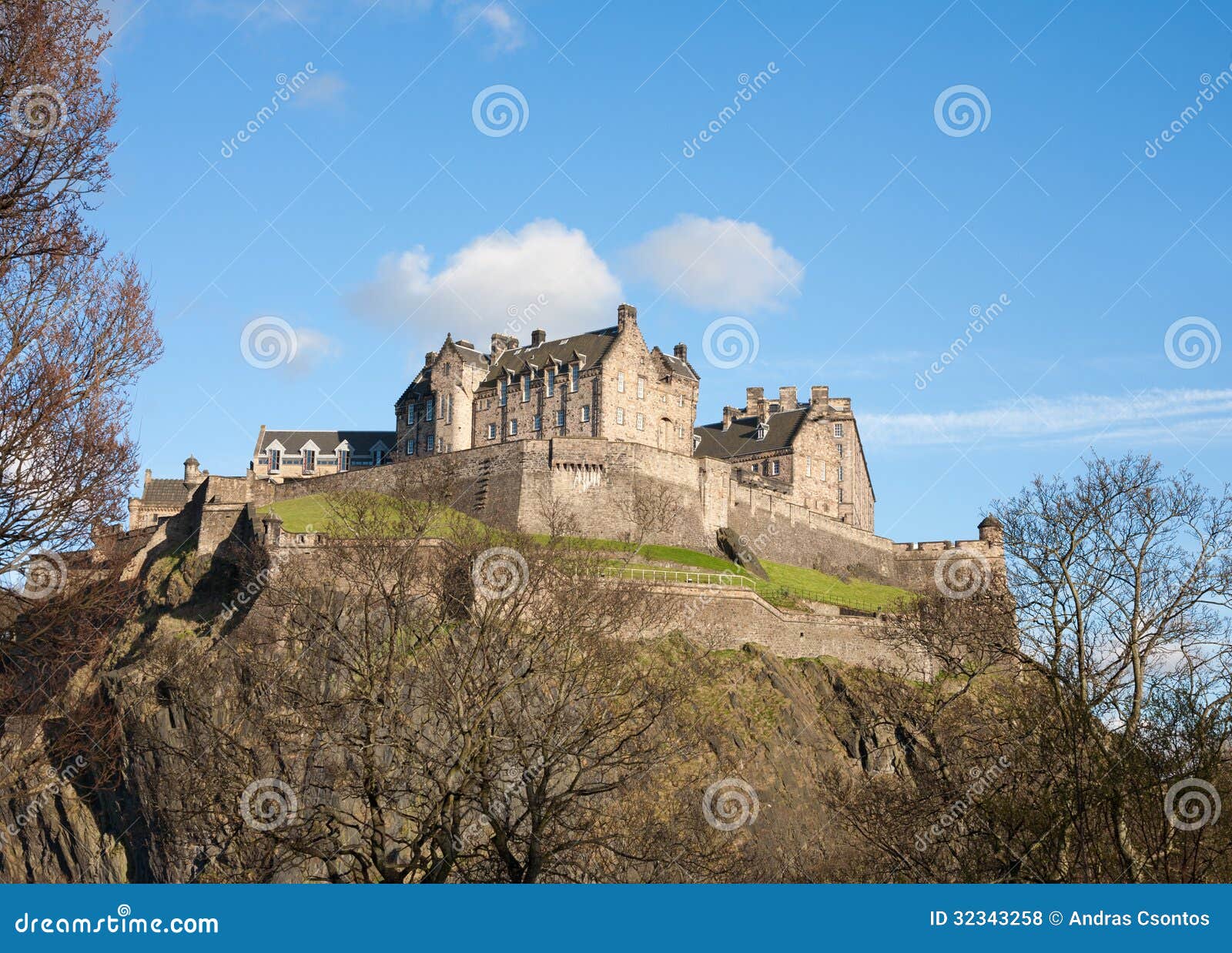 Edinburgh Castle on a Sunny Day Stock Photo - Image of panorama ...