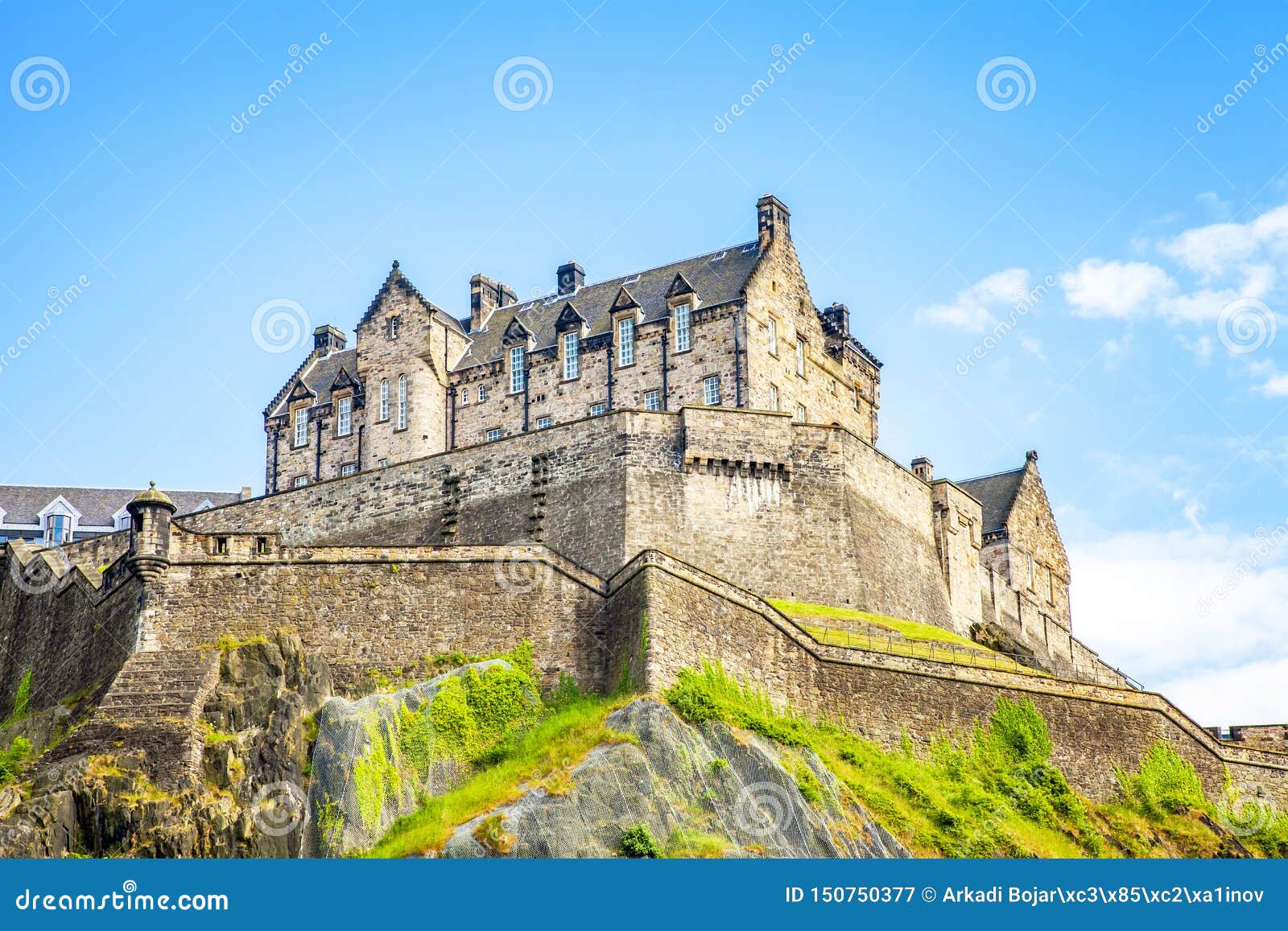 Edinburgh Castle On Extinct Volcano Stock Photography | CartoonDealer ...