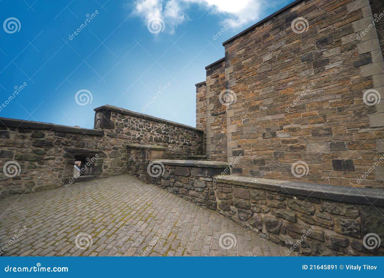 Edinburgh Castle Walls stock image. Image of pavement - 21645891