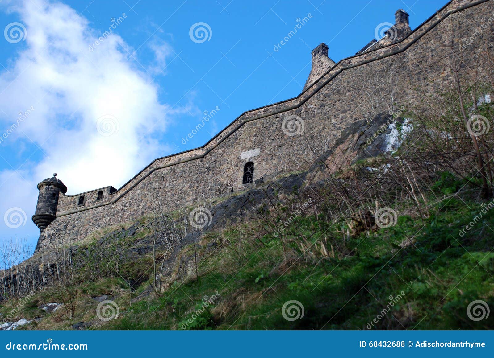 Edinburgh Castle walls stock photo. Image of scotland - 68432688