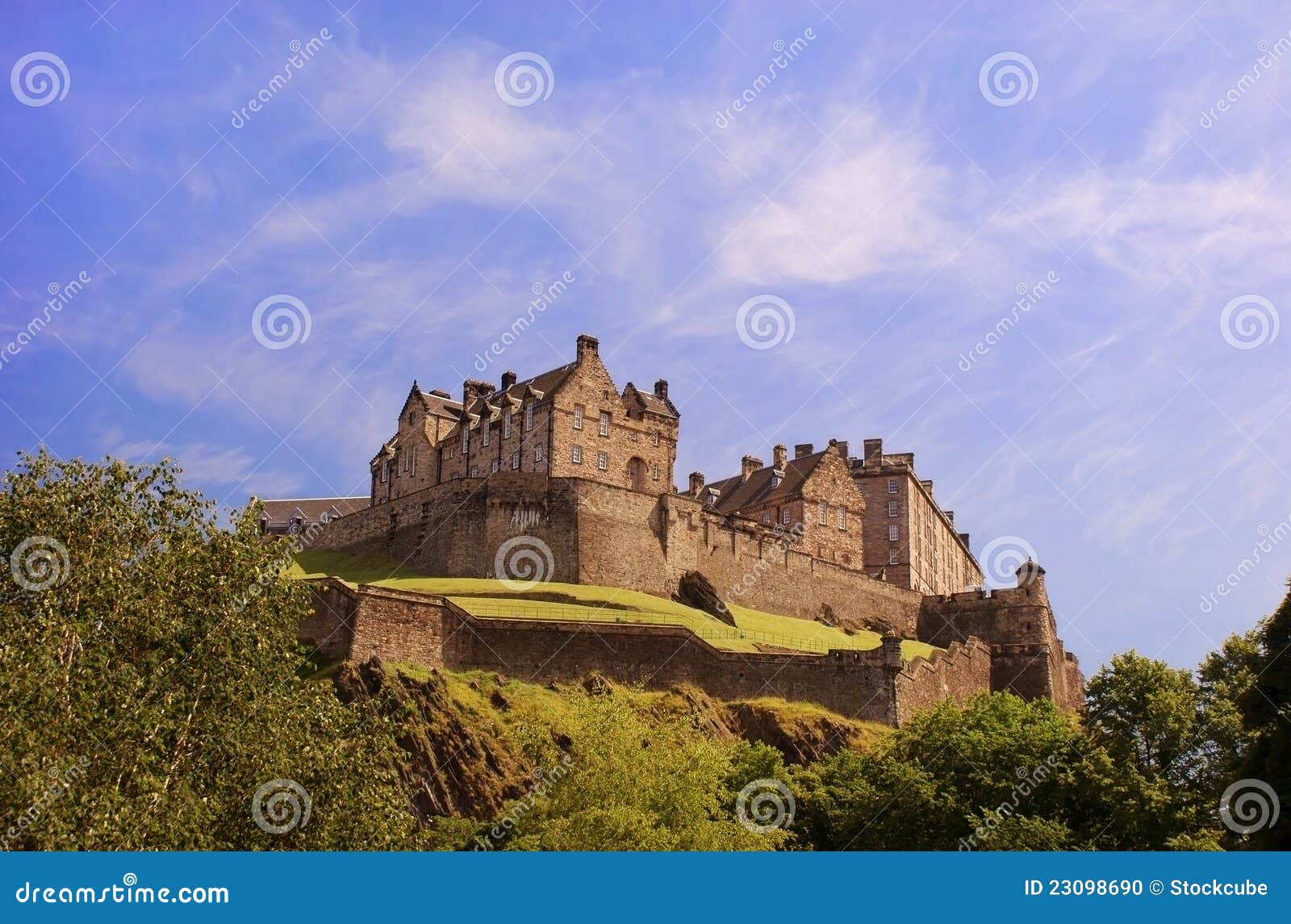 Edinburgh Castle on a Warm Sunny Day Stock Photo - Image of britain ...