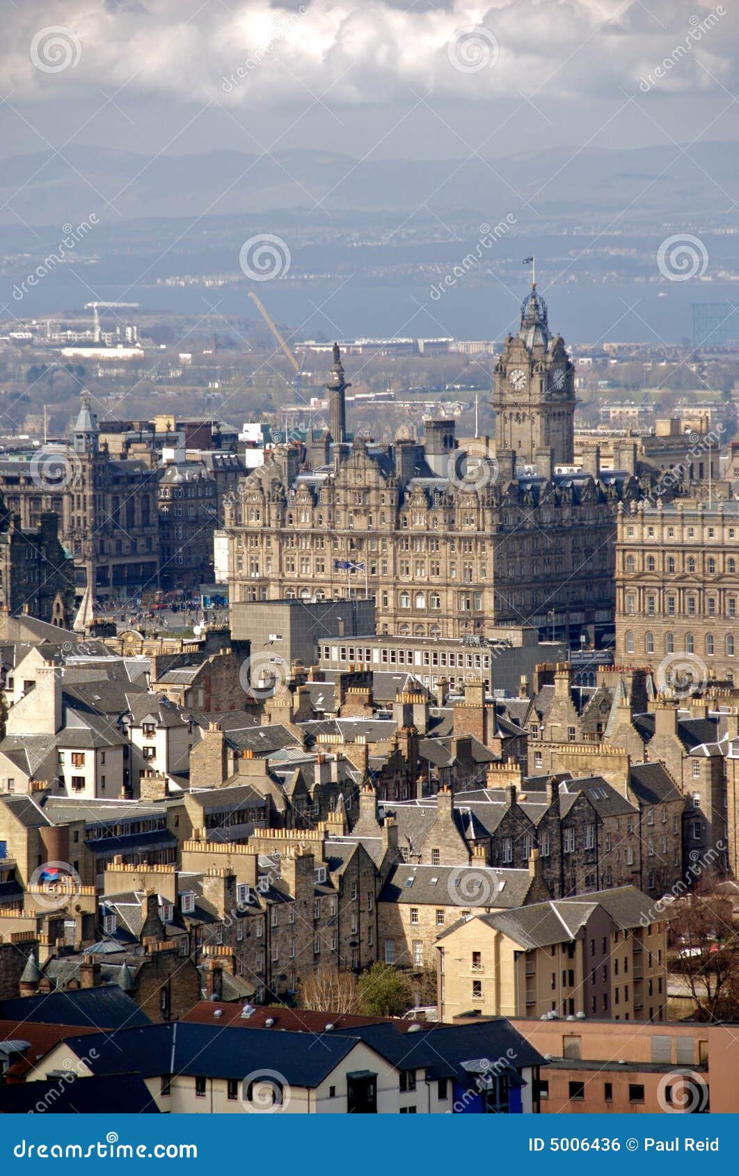 Edinburgh cityscape stock photo. Image of built, construction - 5006436