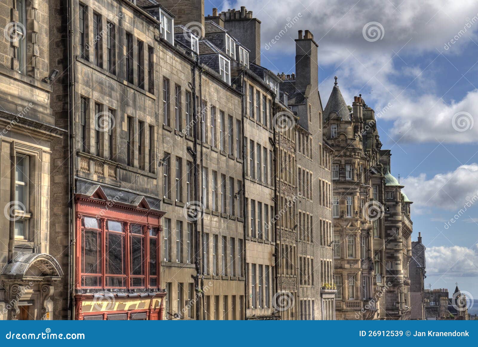 Edinburgh Houses stock image. Image of buildings, evening - 26912539