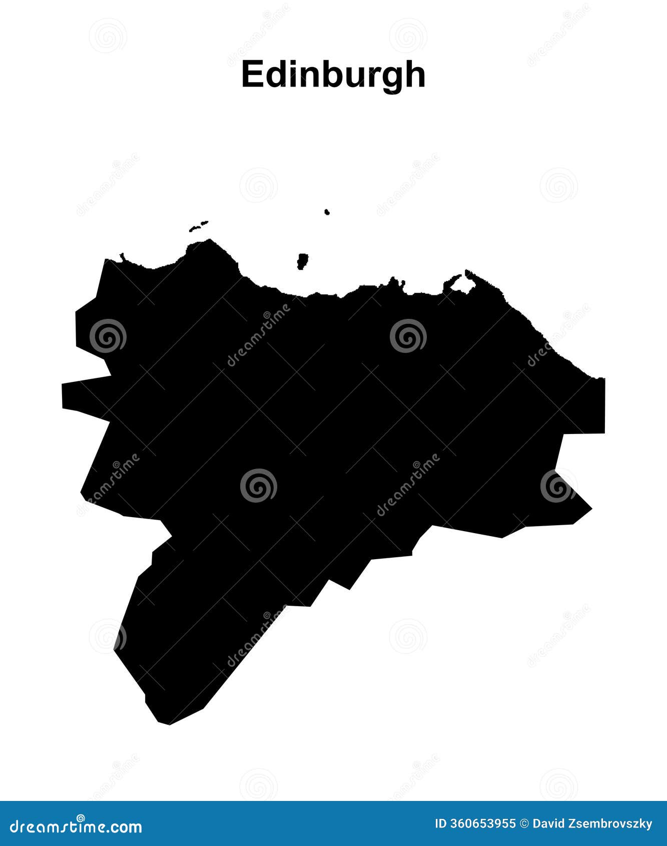 Edinburgh Outline Map Cartoon Vector | CartoonDealer.com #323681121