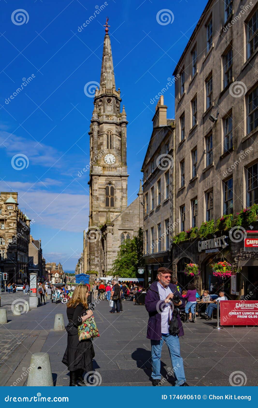 Street View of the Edinburgh Downtown Editorial Image - Image of view ...