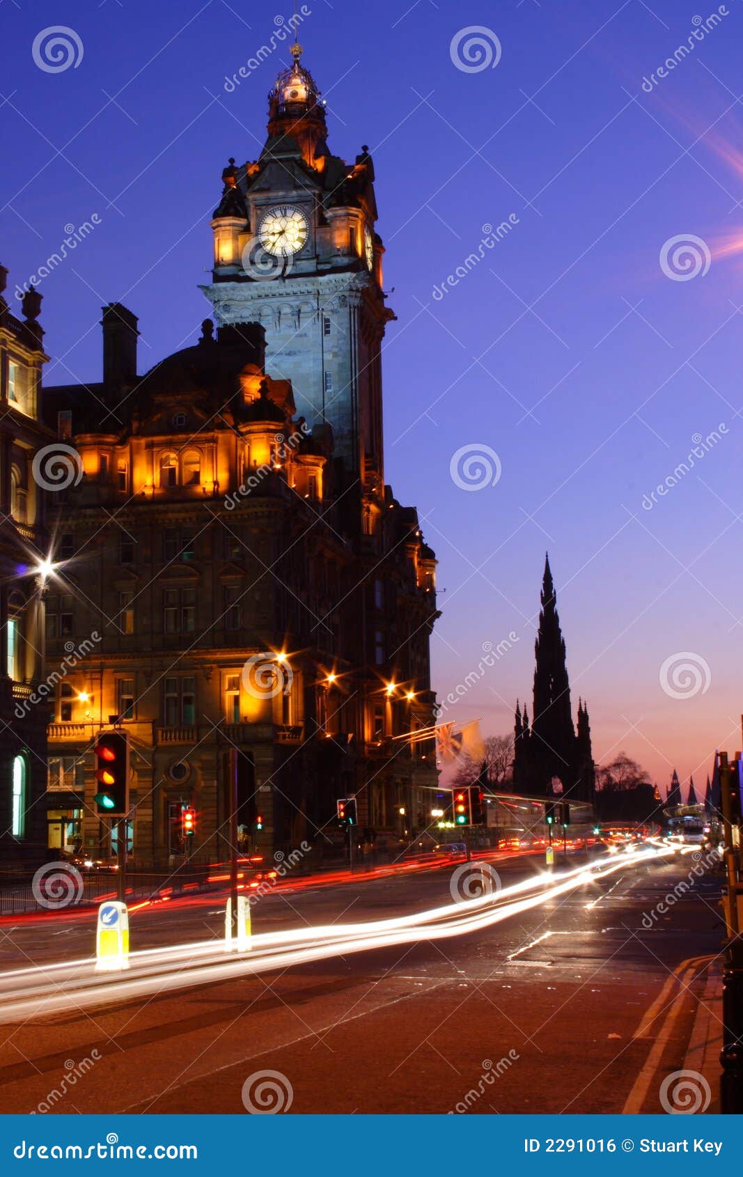 Edinburgh at night stock photo. Image of evening, nightime - 2291016