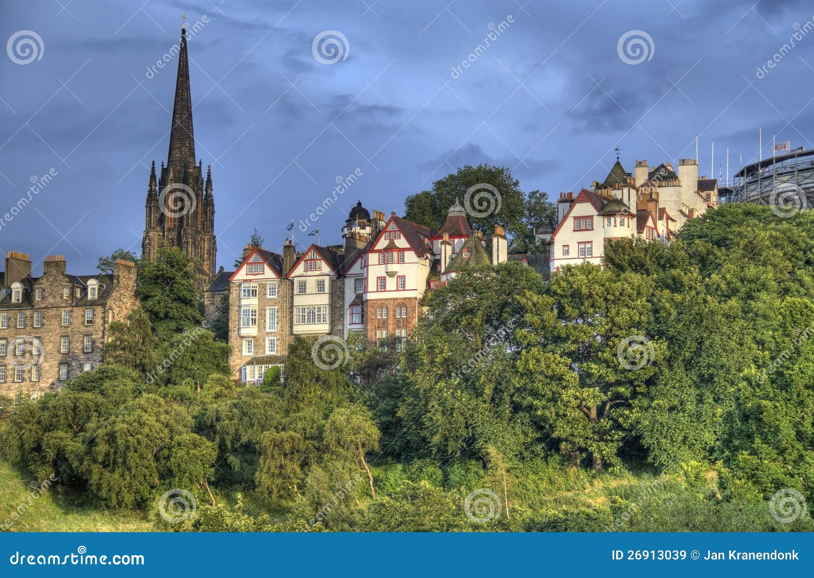 Edinburgh Old City stock image. Image of saint, trees - 26913039