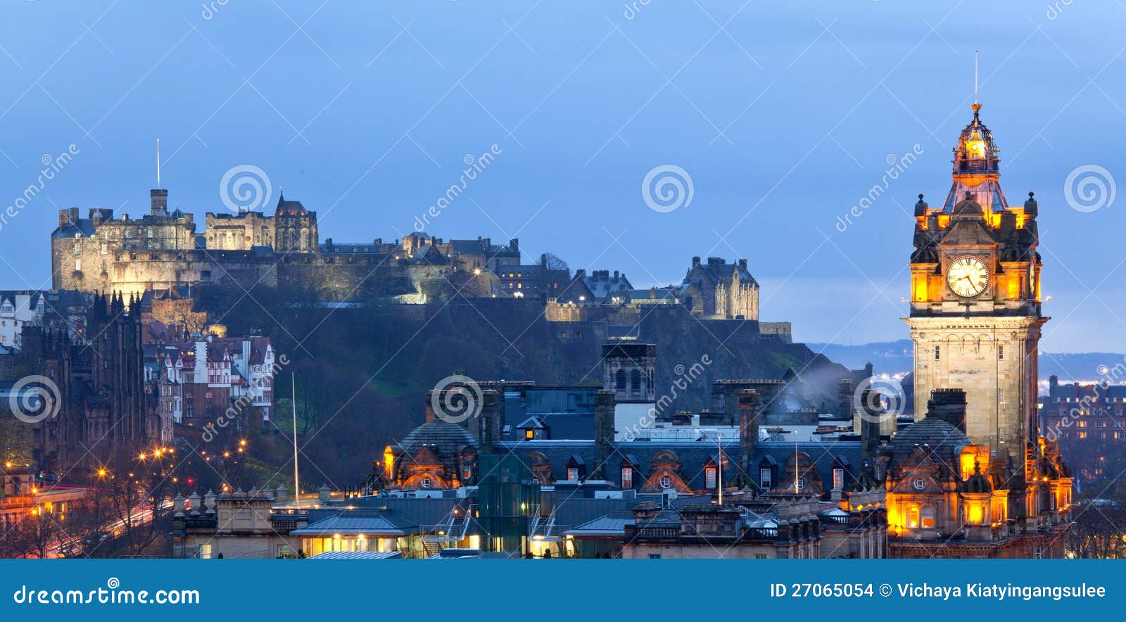 Edinburgh Panorama stock photo. Image of city, calton - 27065054