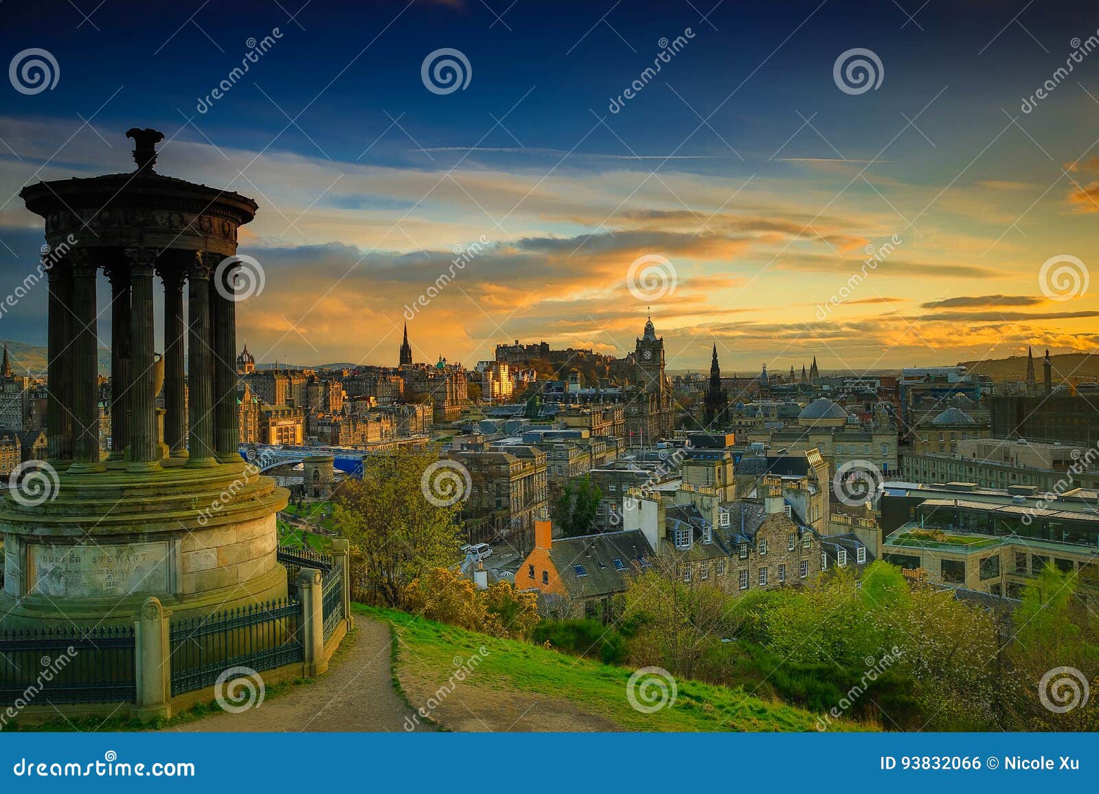 Edinburgh stock photo. Image of horizon, edinburgh, panorama - 93832066