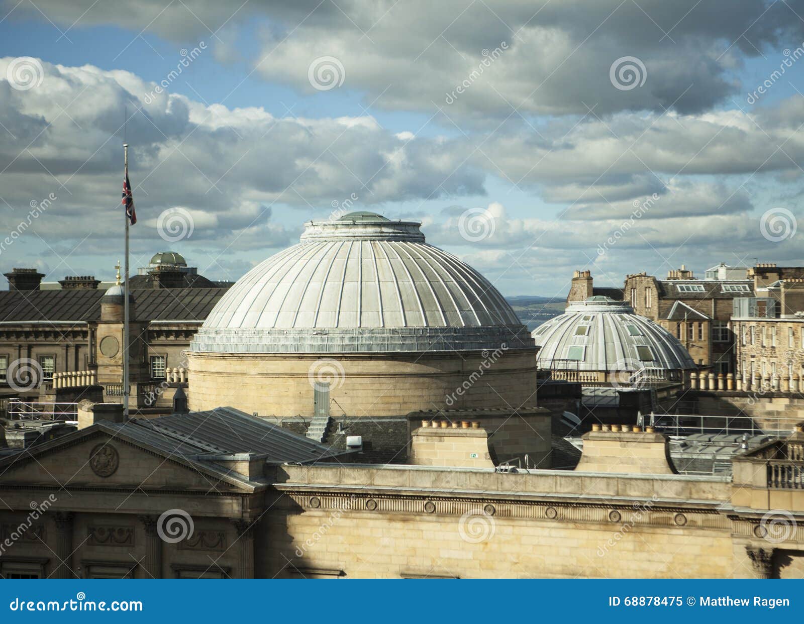 Edinburgh Rooftops stock image. Image of horizontal, sunlight - 68878475