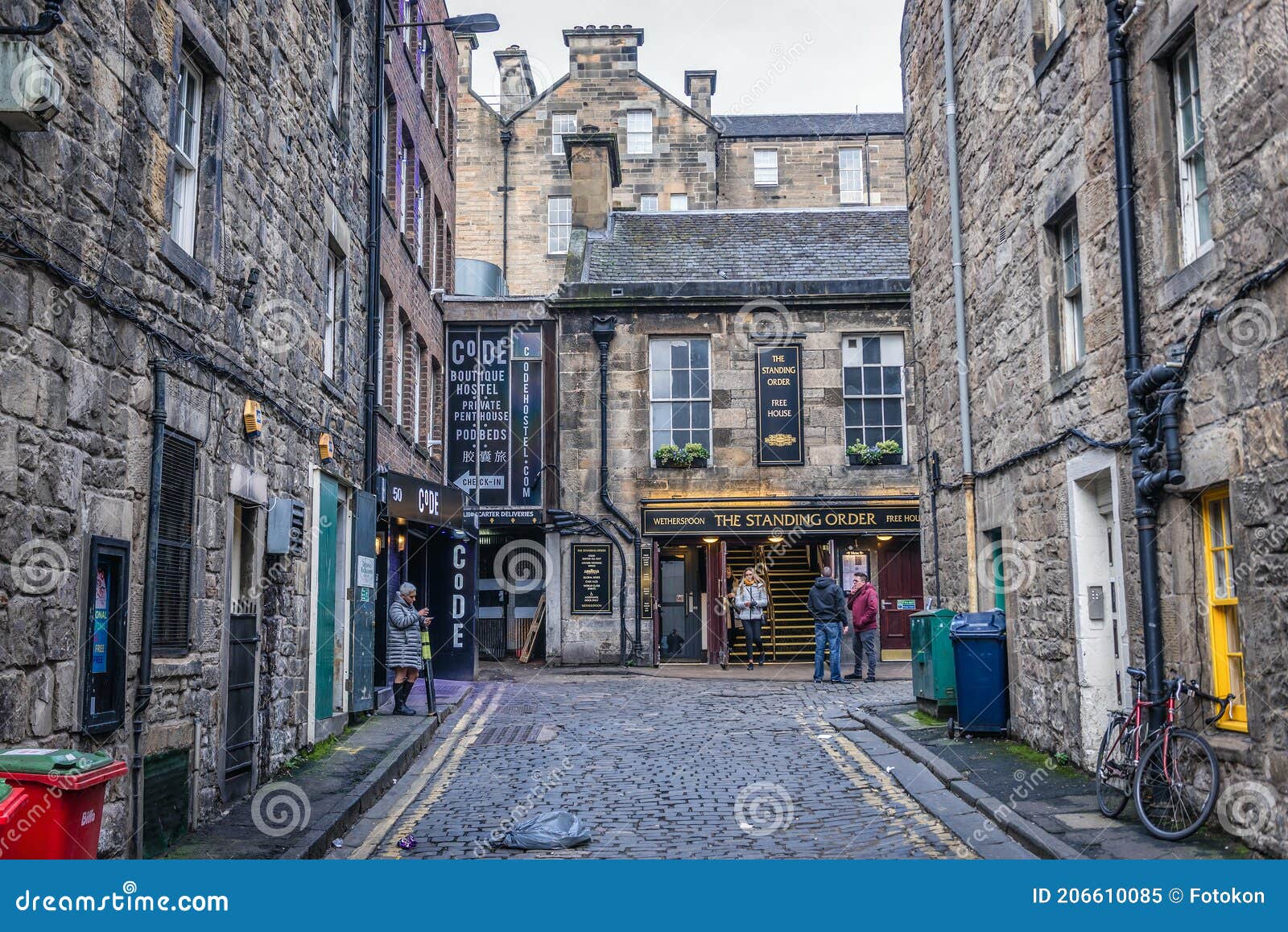 Standing Order Pub and CoDE Pod Hostels in Edinburgh Editorial Image ...