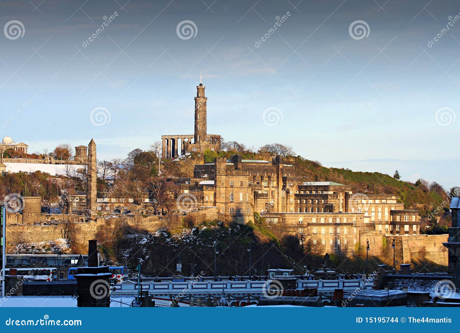 Edinburgh Skyline in Winter Stock Photo - Image of scotland, tower ...