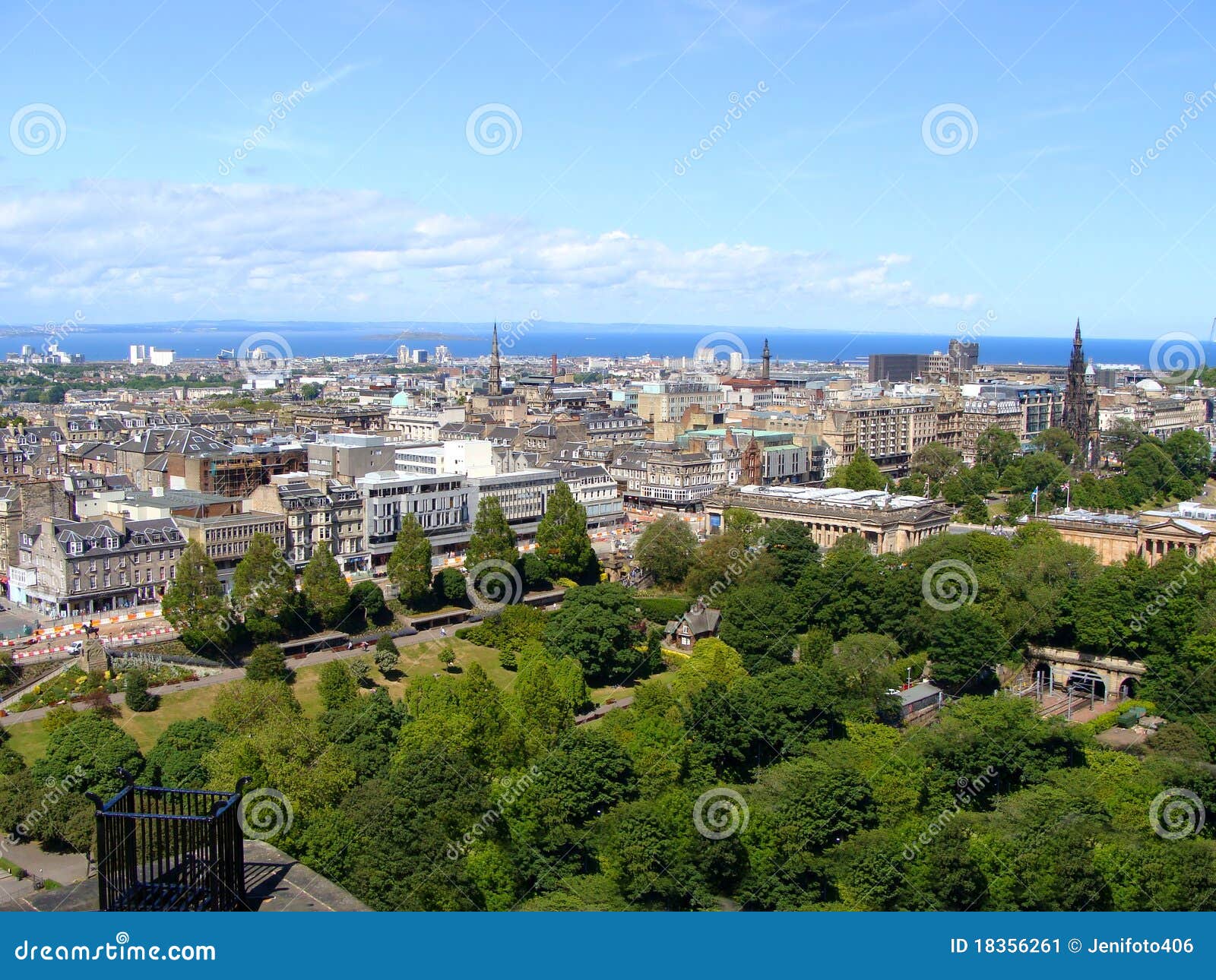Edinburgh view stock image. Image of church, landscape - 18356261