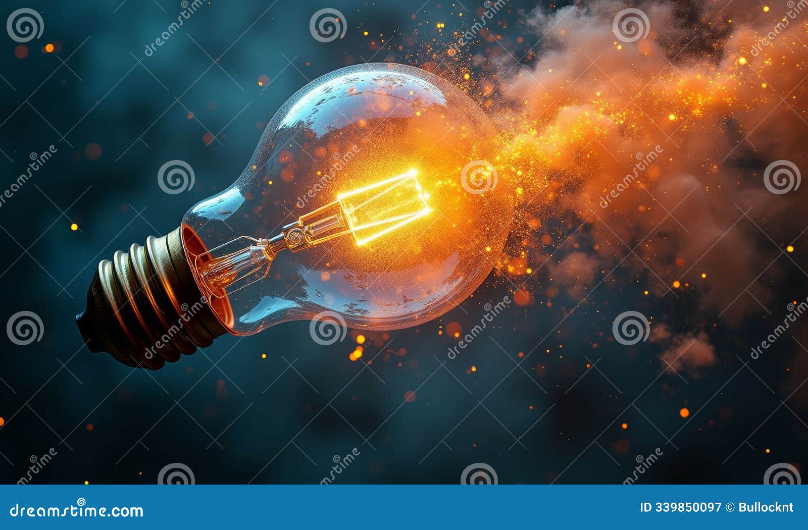 Edison Bulb Exploding Idea Ideas Brilliance Stock Illustration ...