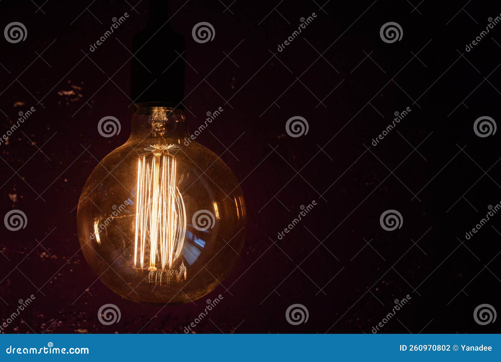 Edison Electrical Lamp, Vintage Lightbulb, Cope Space Stock Photo ...