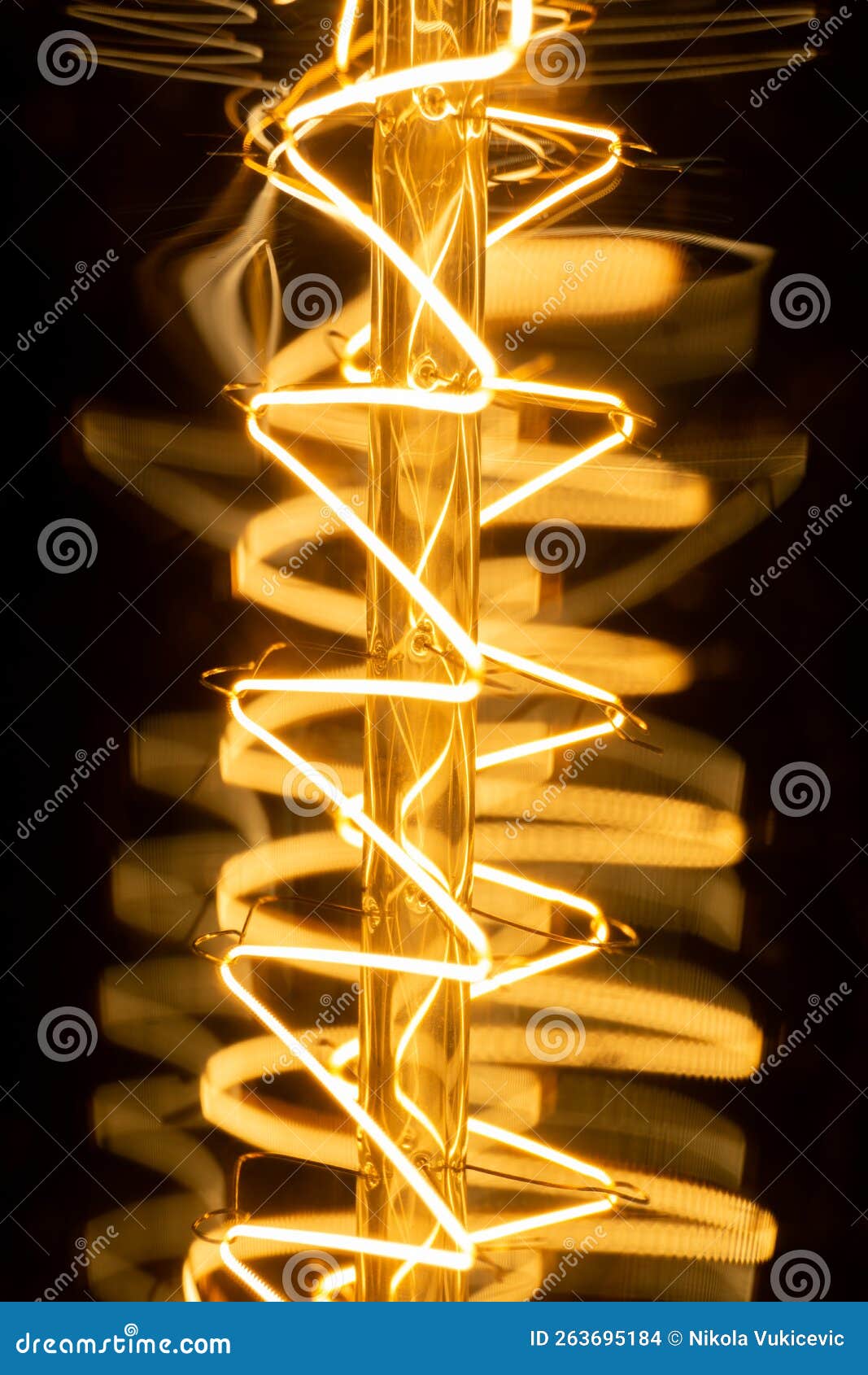 Edison Light Bulb Close Up Filaments Stock Photo - Image of signage ...