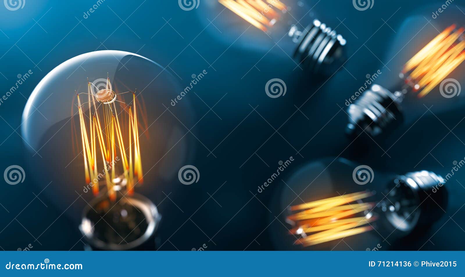 Edison Light Bulb stock illustration. Illustration of blue - 71214136