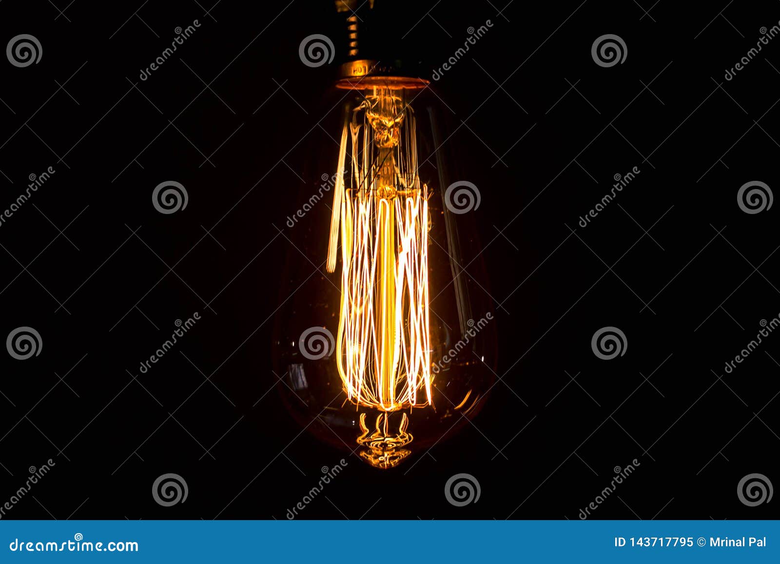 Edison light bulb stock image. Image of decor, filament - 143717795