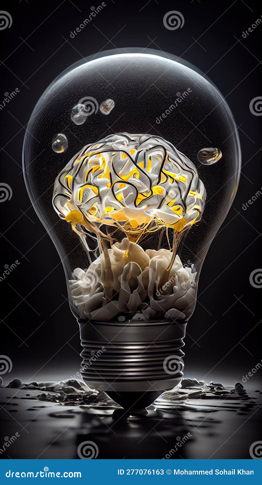 An Edison Light Bulb Sparking on Dark Background AI Generative Stock ...