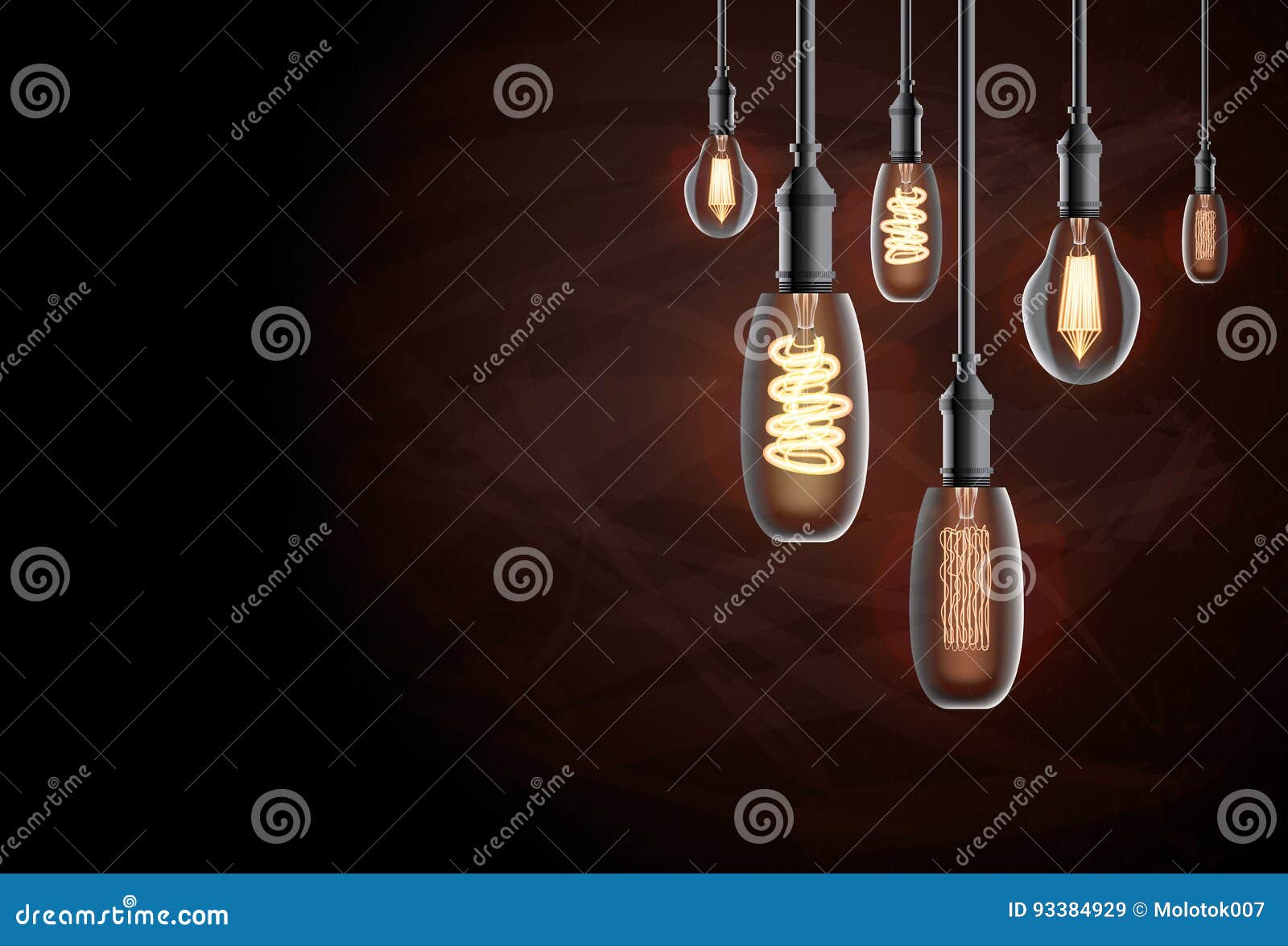Edison Light Bulb. stock vector. Illustration of illuminated - 93384929