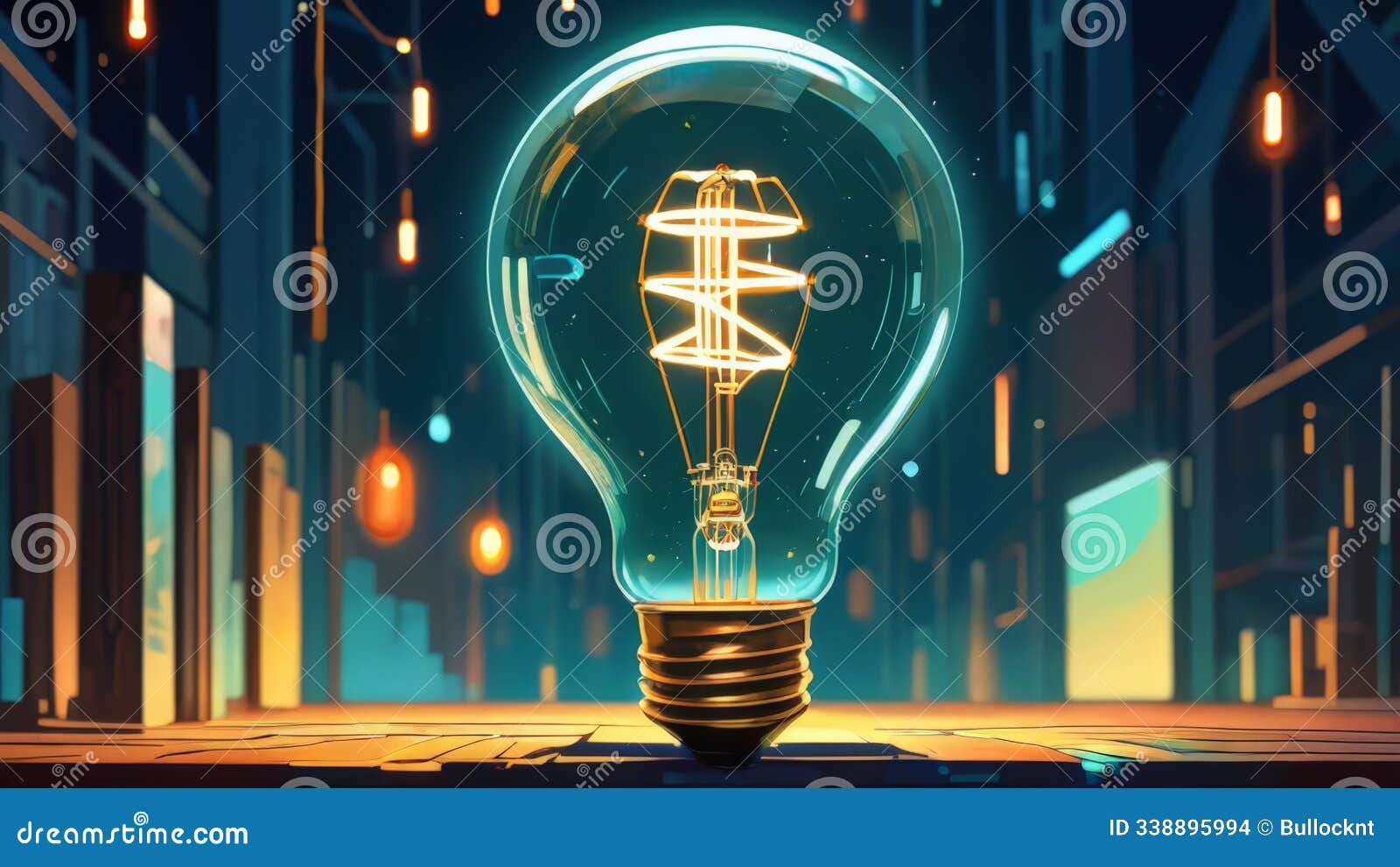 Edison Lightbulb Idea Concept Illustration Stock Illustration ...