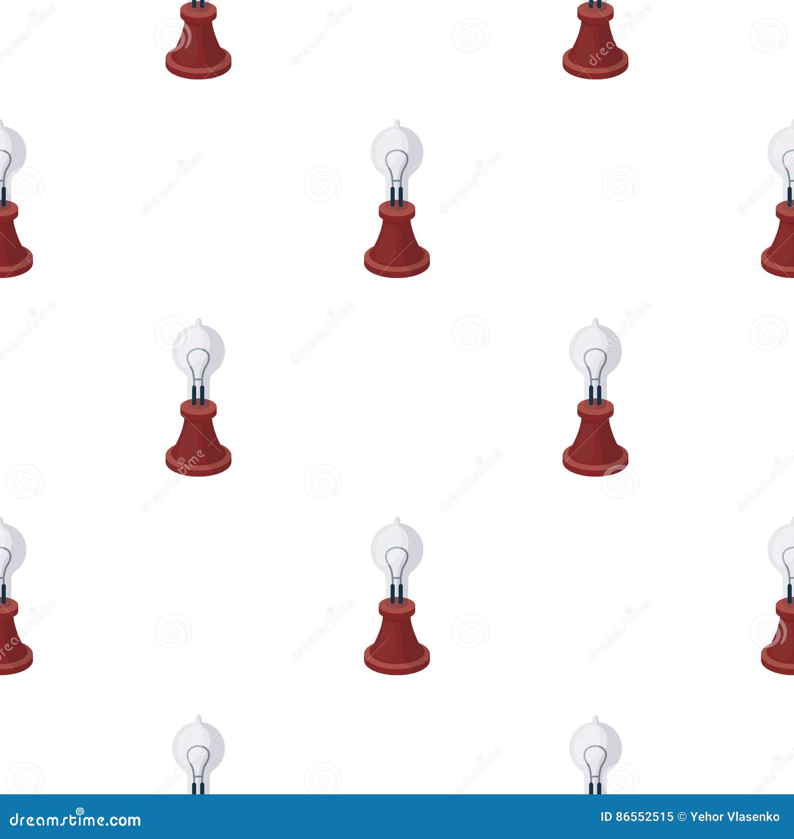 Edison`s Lamp Icon in Cartoon Style Isolated on White Background. Light ...