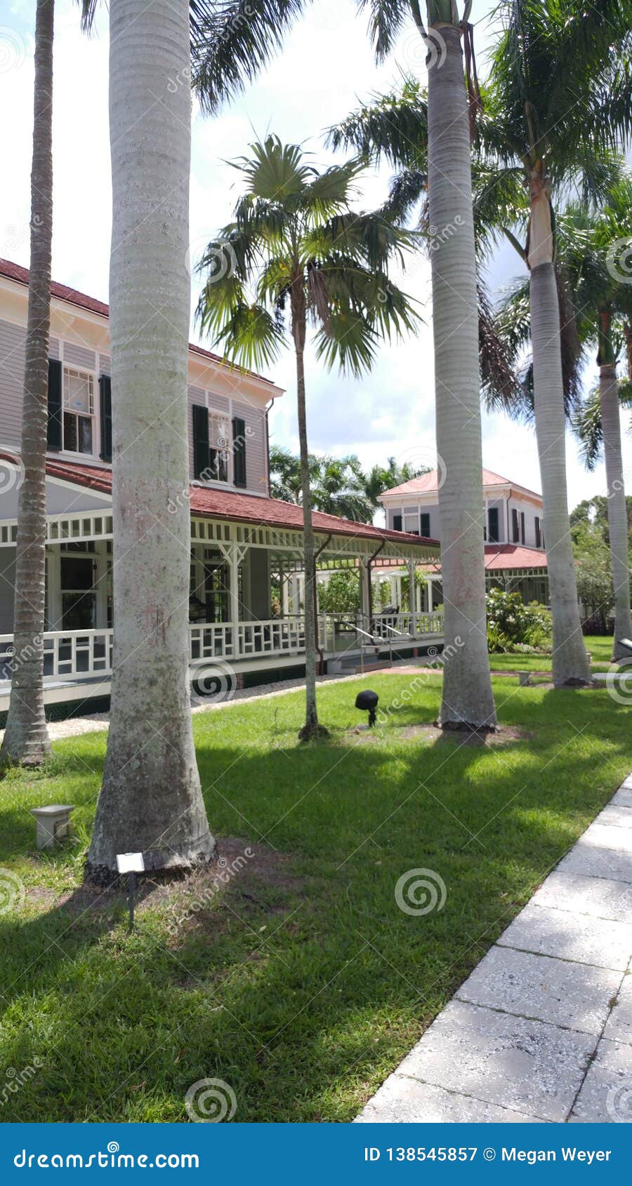 Edison Winter Estate imagen de archivo. Imagen de palma - 138545857