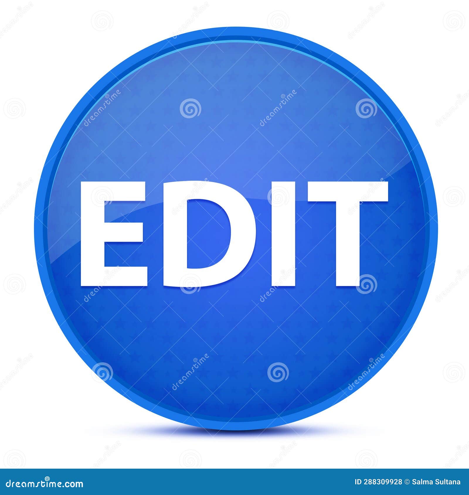 Edit Aesthetic Glossy Blue Round Button Abstract Stock Illustration ...