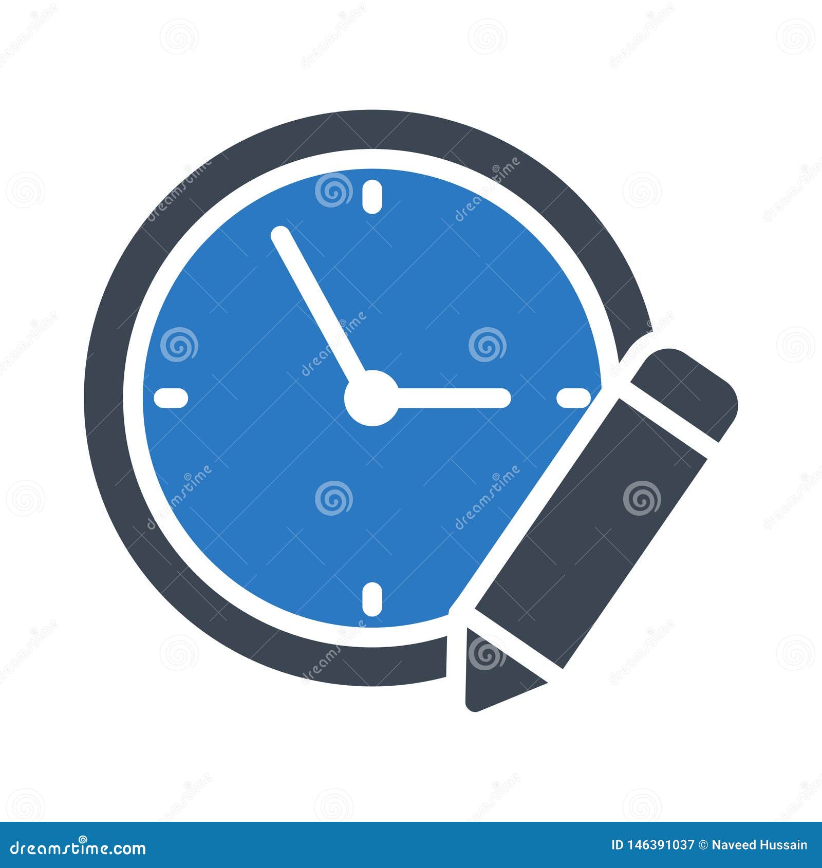 Edit Clock Glyph Color Vector Icon Stock Illustration - Illustration of ...