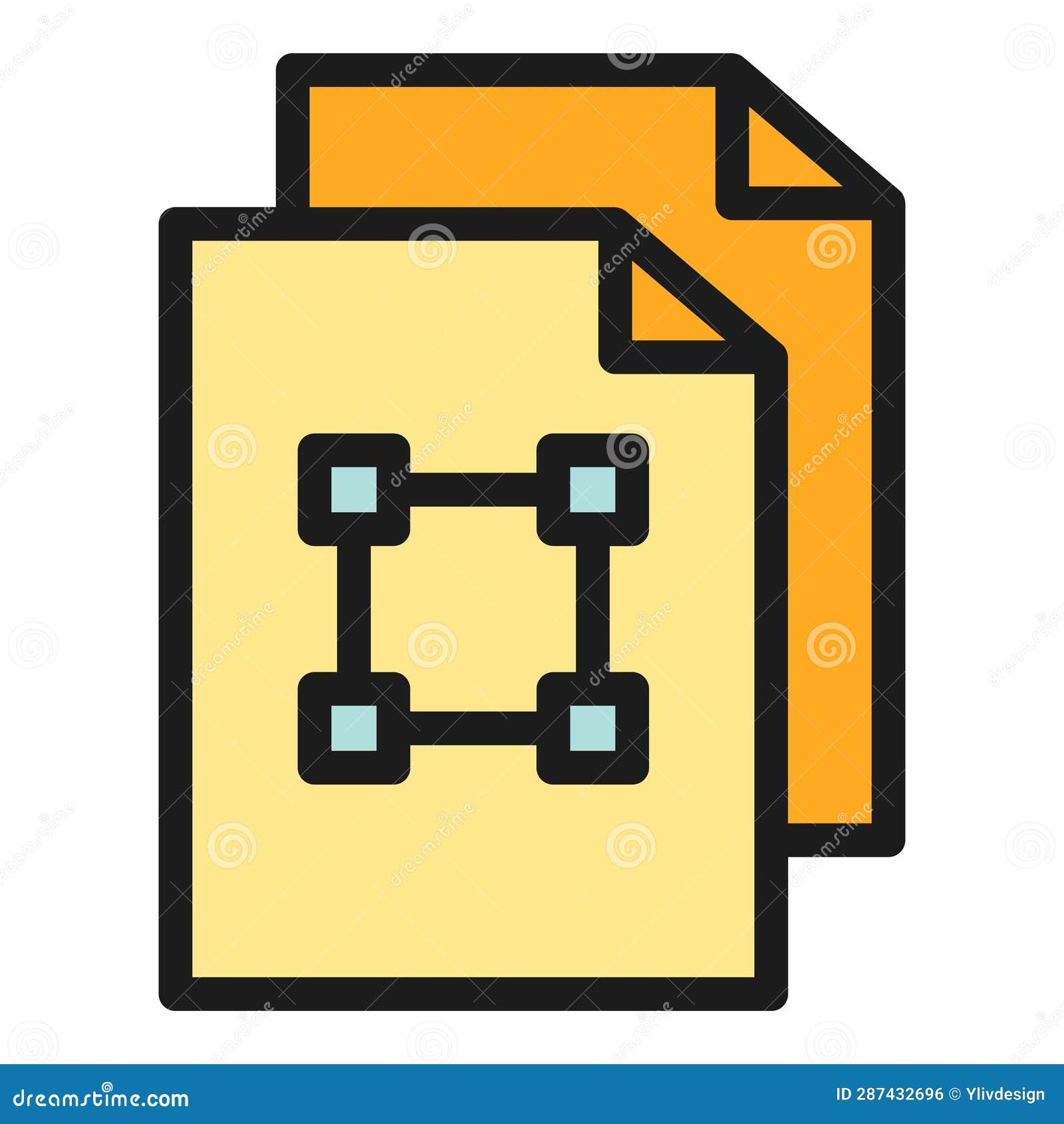 Edit Document Icon Vector Flat Stock Vector - Illustration of color ...