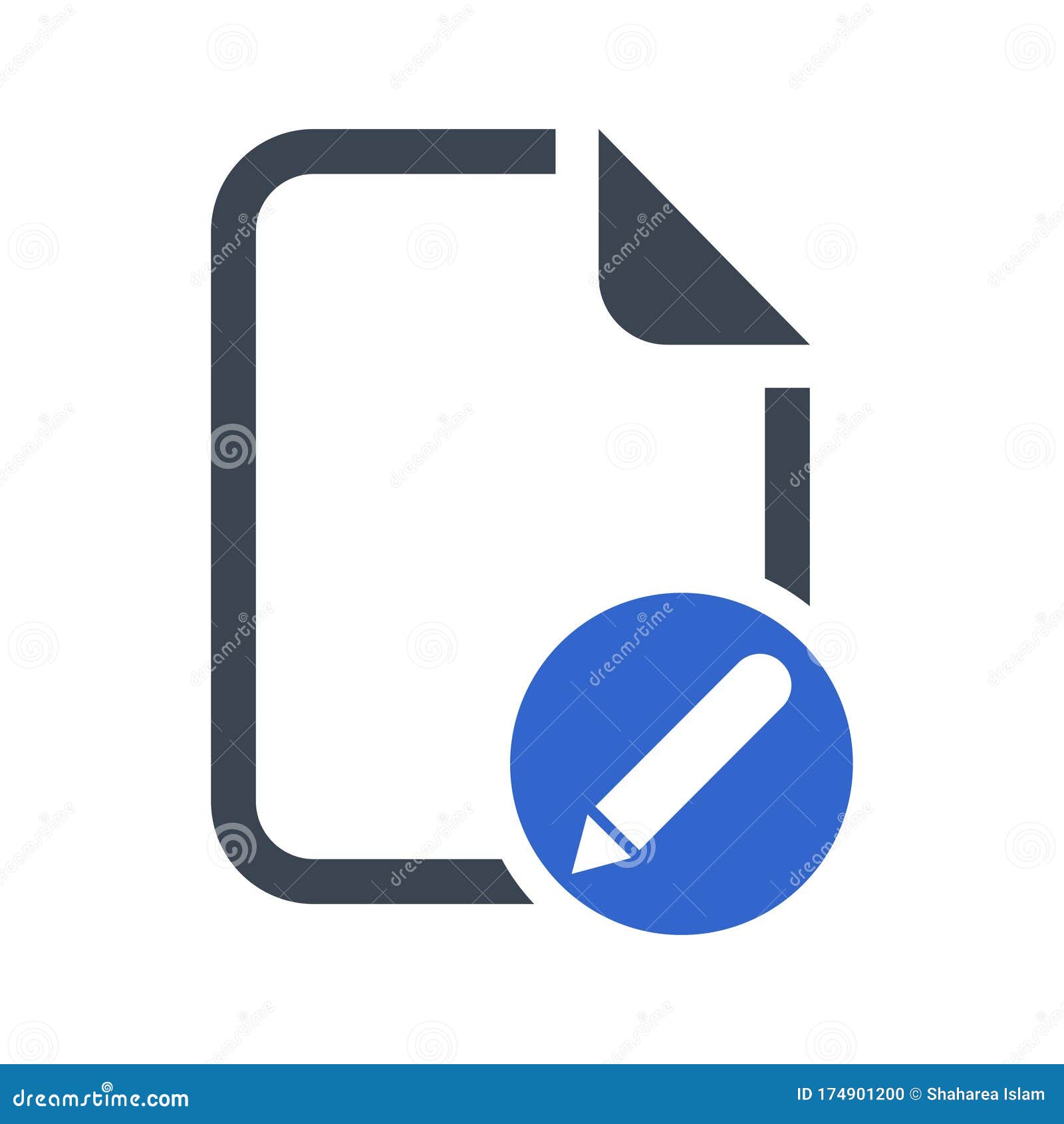 Edit file icon stock vector. Illustration of file, symbol - 174901200