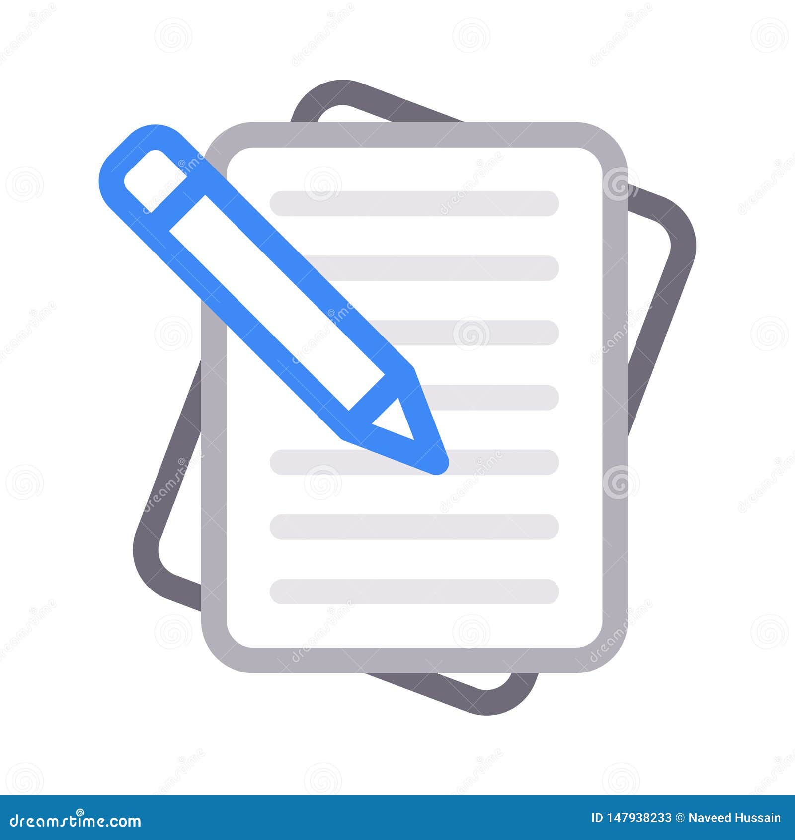 Edit Form Thin Color Line Vector Icon Stock Vector - Illustration of ...