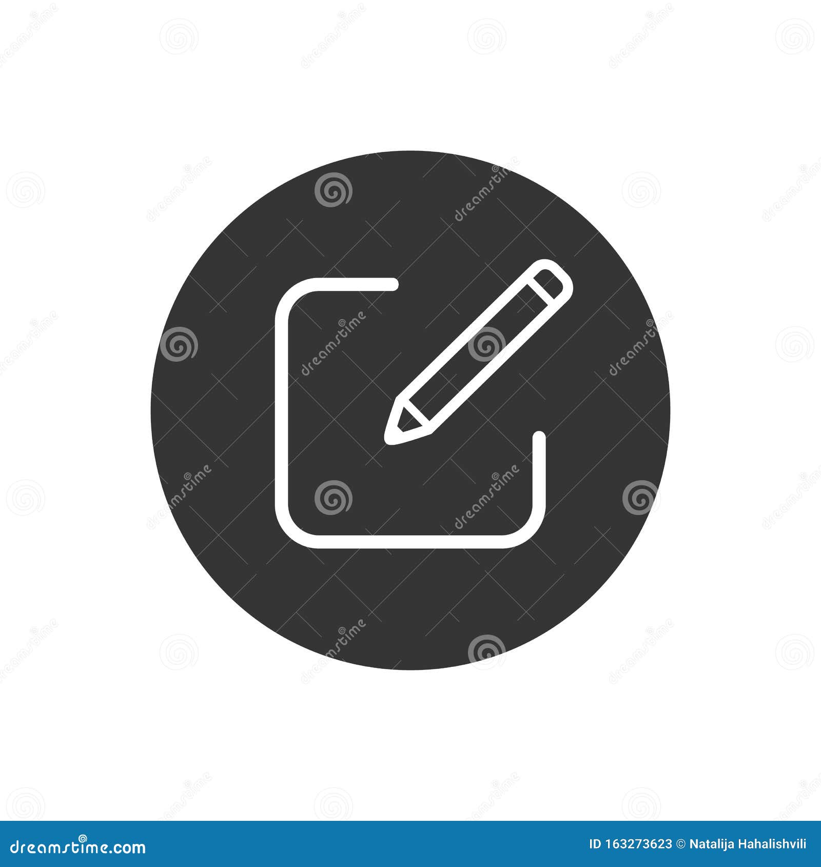 Edit Icon. Pencil Icon for Simple Flat Style Ui Design - Vector Stock ...