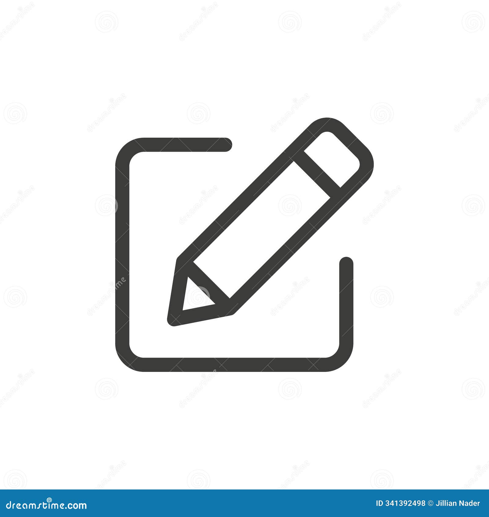 Edit Icon Simple Outline Vector Logo Stock Vector - Illustration of ...