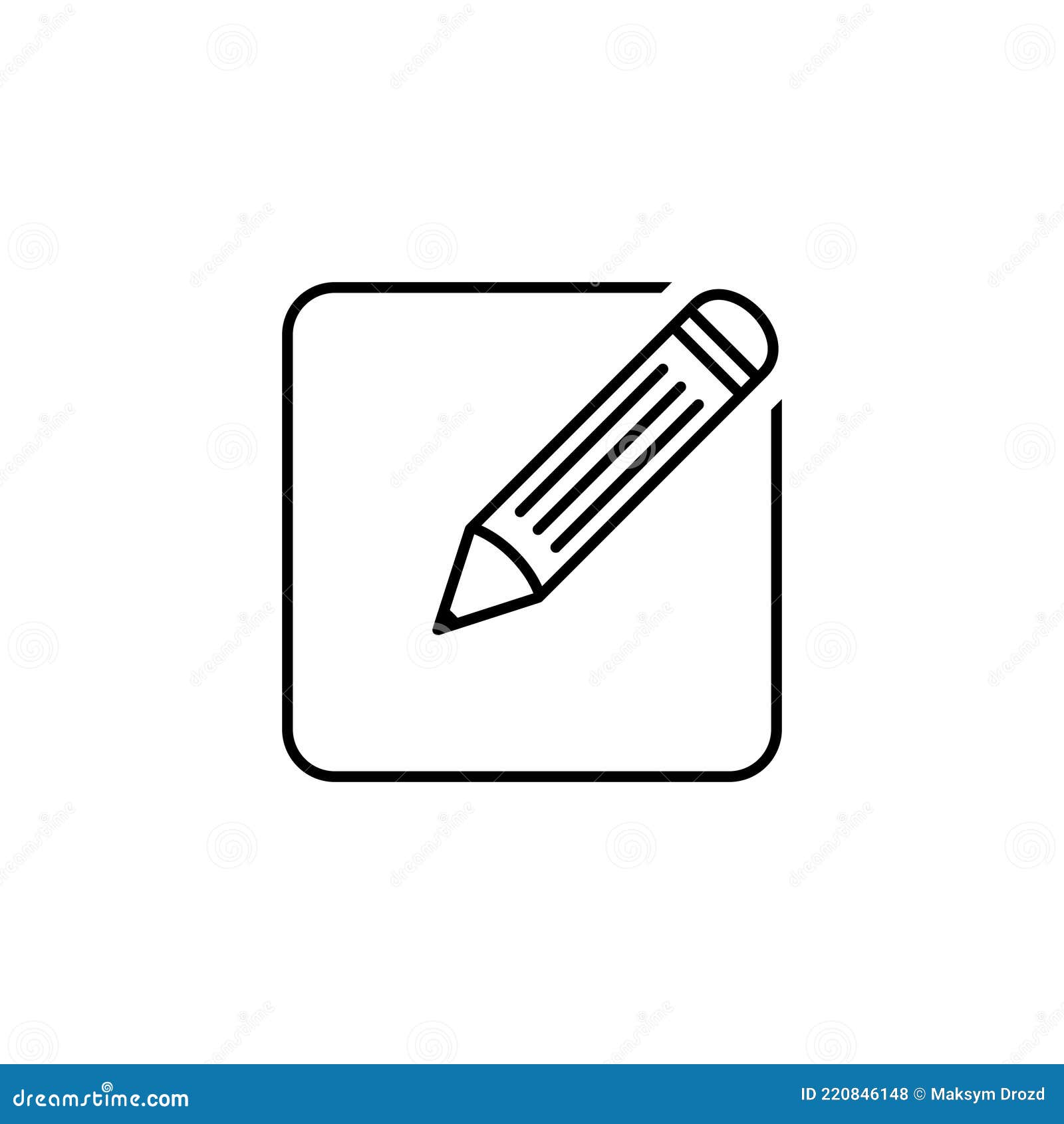 Edit Icon, Thin Line Symbol Vector. Edit Text Icon Stock Vector ...