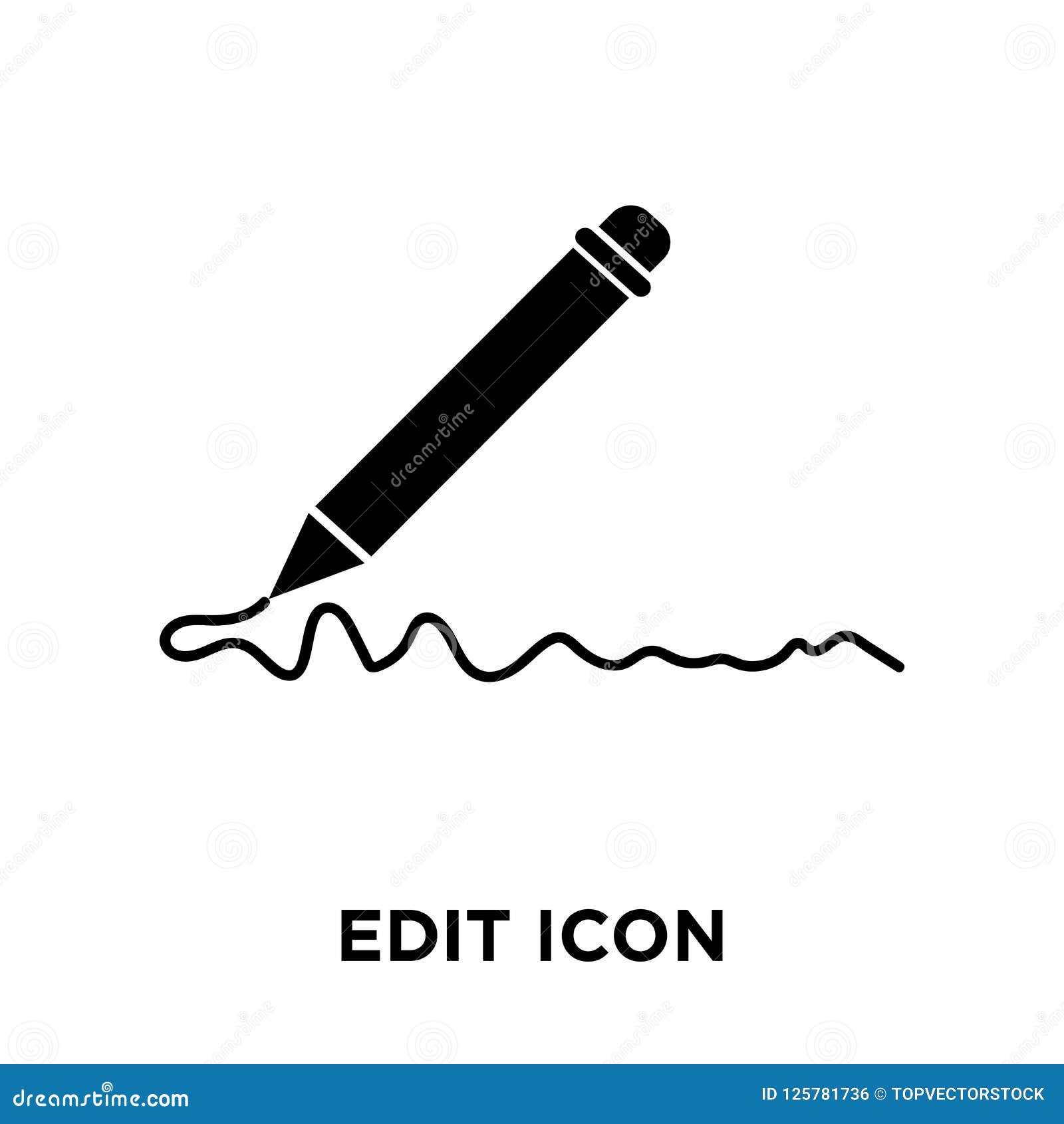 Edit Icon Vector Isolated on White Background, Logo Concept of E Stock ...