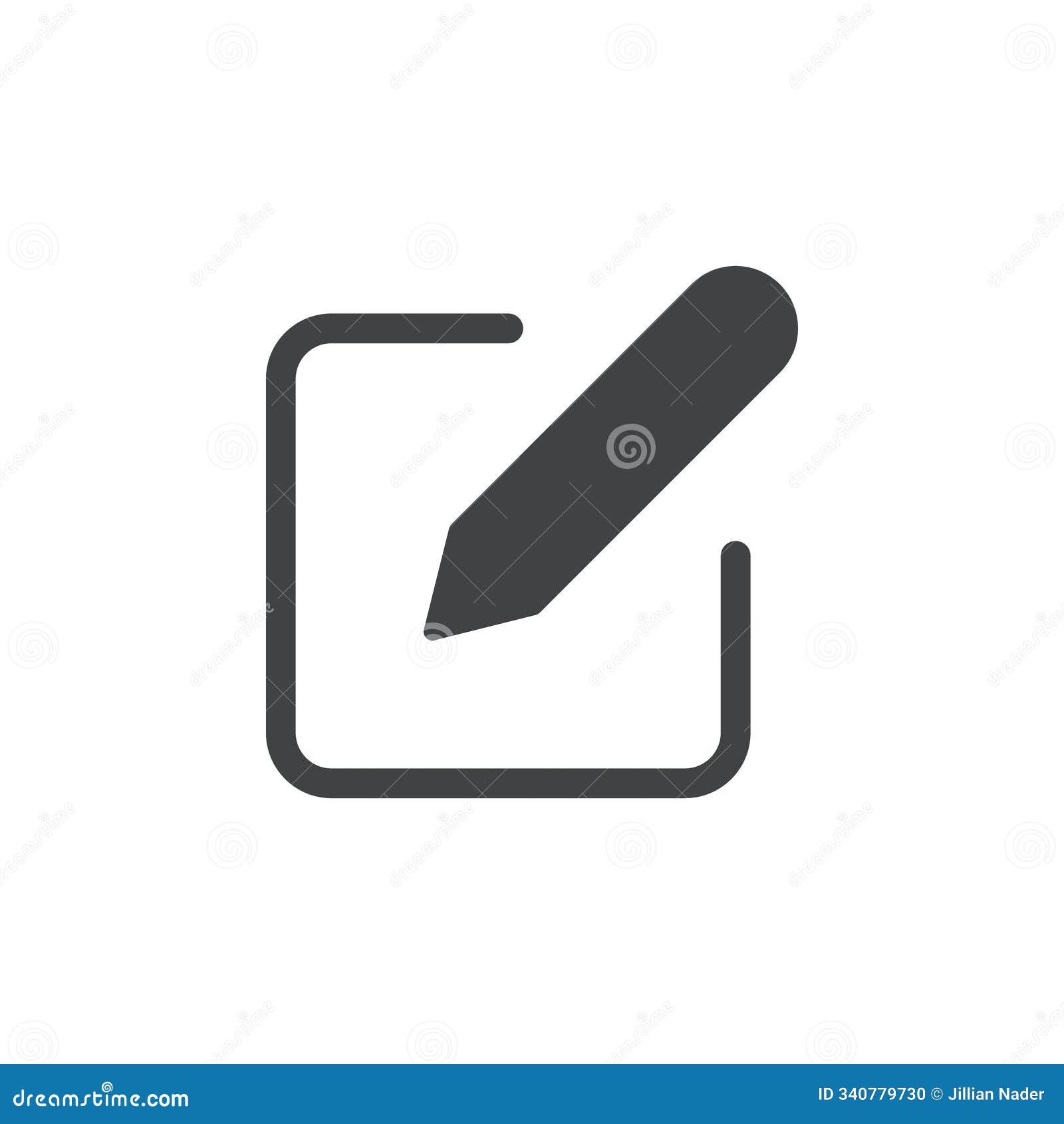 Edit Icon Vector Logo Set Flat Stock Vector - Illustration of line ...