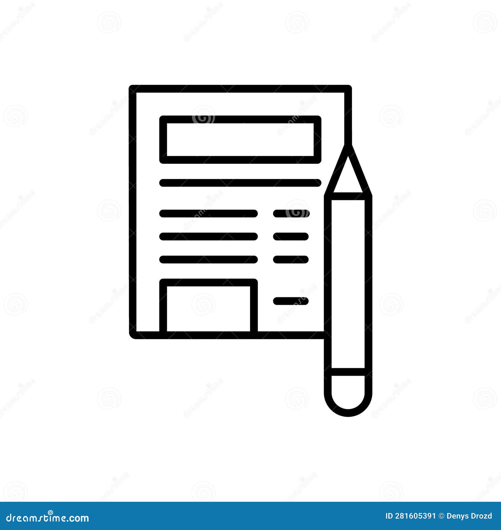 Edit Icon Vector. Redact Illustration Sign. Write Symbol. Document Logo ...