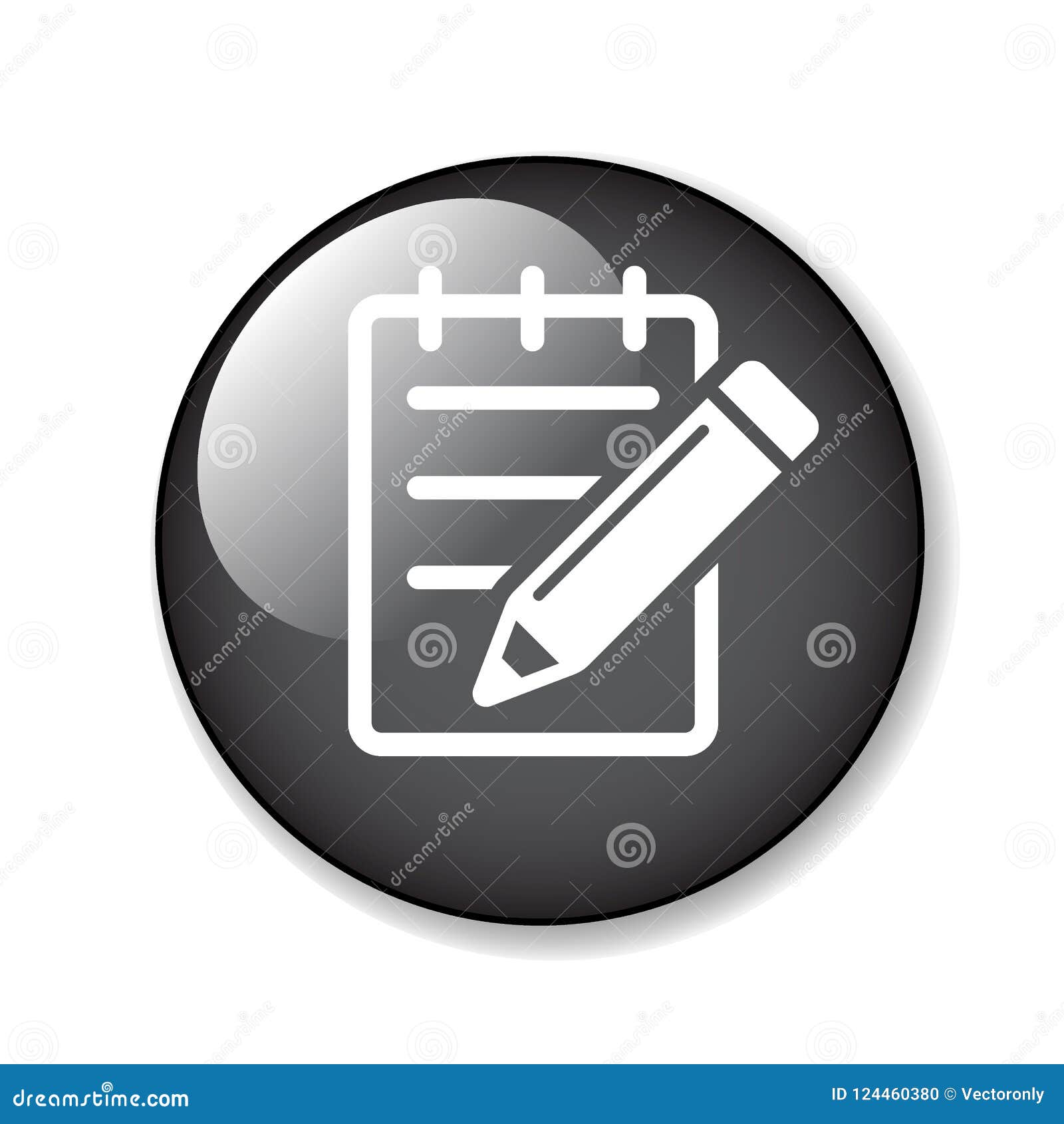 Edit icon button stock illustration. Illustration of abstract - 124460380