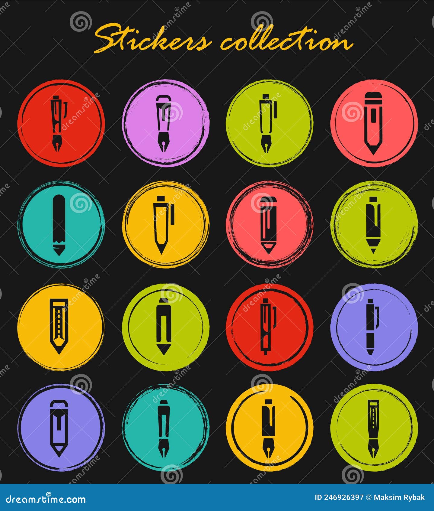 Edit icons set stock illustration. Illustration of sign - 246926397