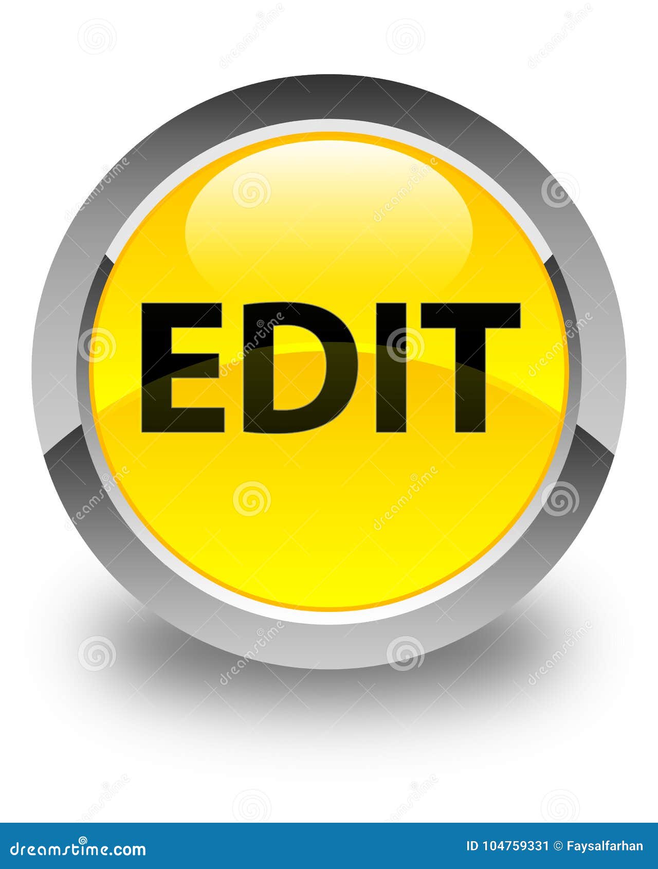 Edit Glossy Yellow Round Button Stock Illustration - Illustration of ... Edit Glossy Yellow Round Button Stock Illustration - Illustration of ...