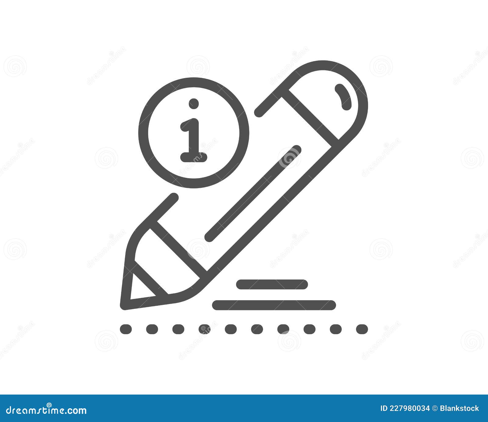 Edit Line Icon. Information Pencil Sign. Vector Stock Vector ...
