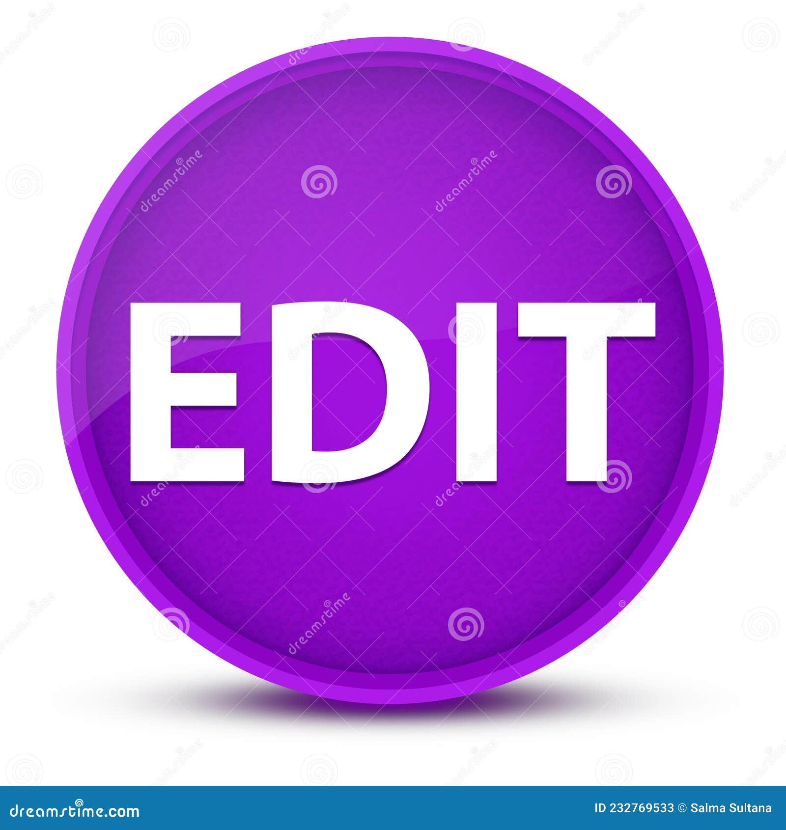 Edit Luxurious Glossy Purple Round Button Abstract Stock Illustration ...