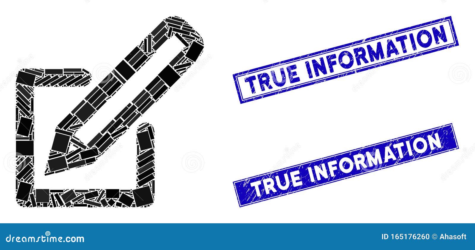 Edit Mosaic and Grunge Rectangle True Information Watermarks Stock ...