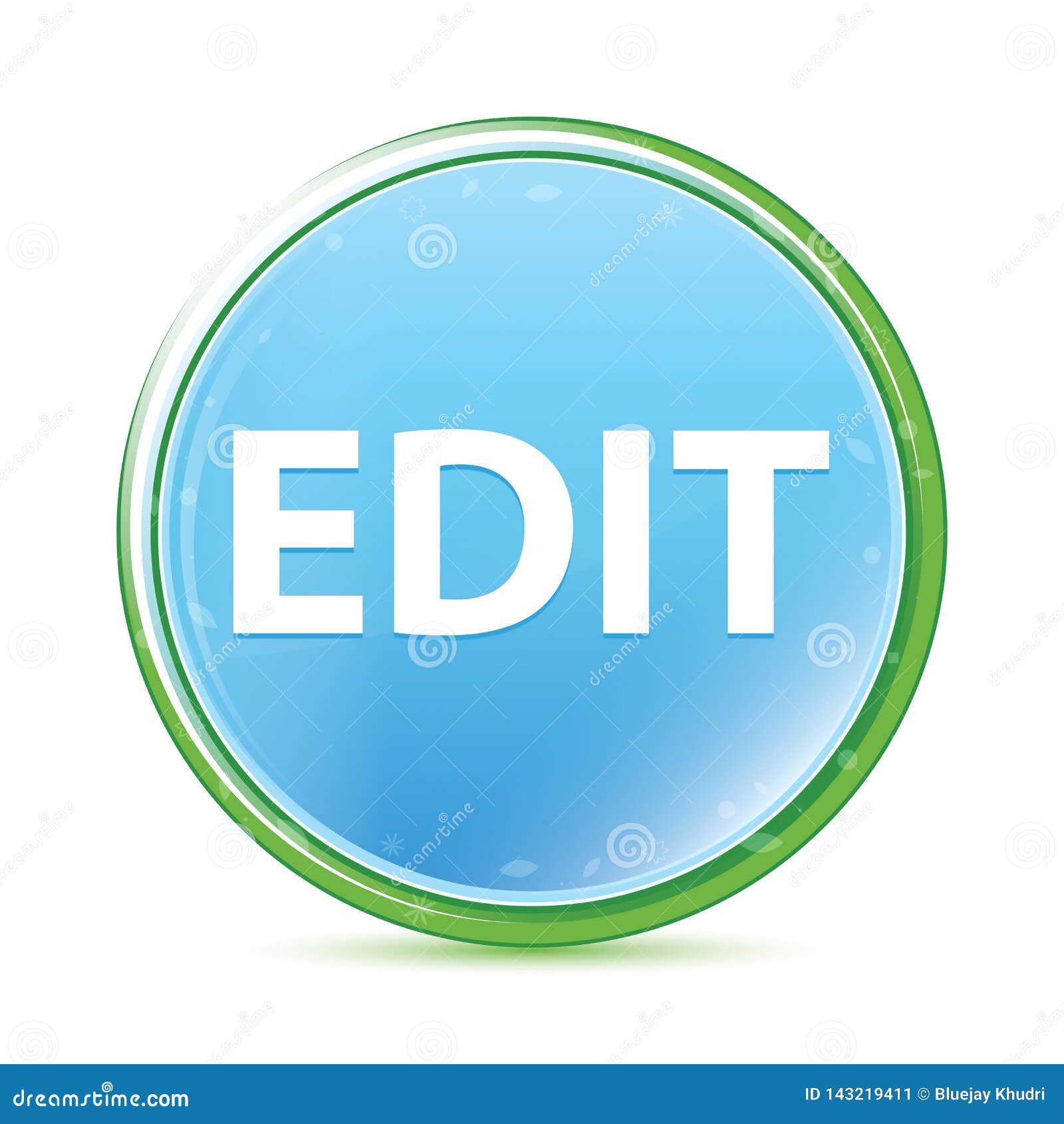 Edit Natural Aqua Cyan Blue Round Button Stock Illustration ...